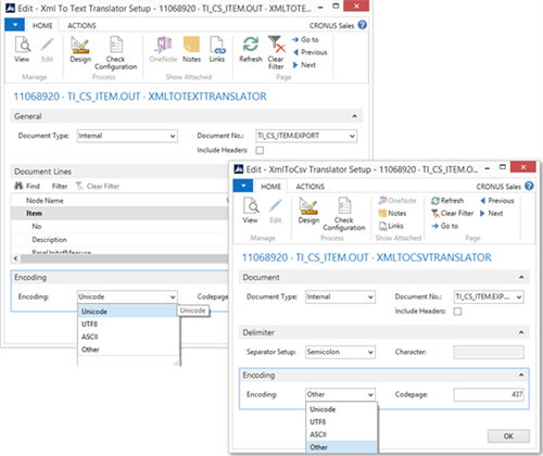 Text encoding enhancement for Microsoft Dynamics NAV
